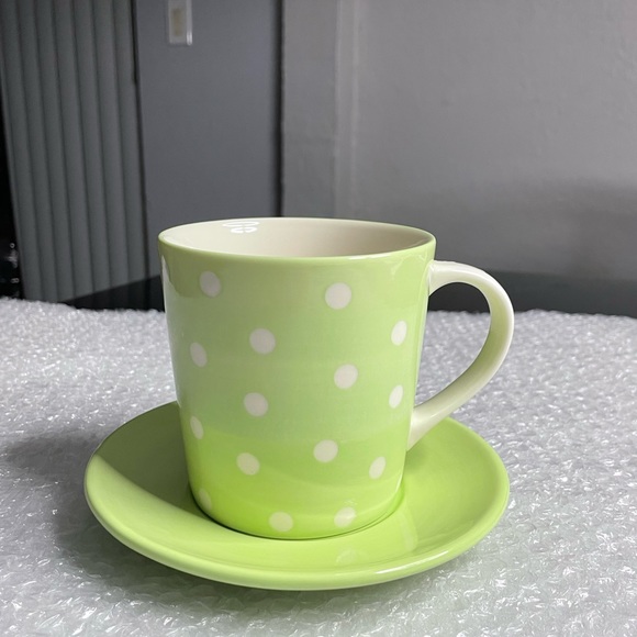 Starbucks | Dining | Starbucks Green White Checkered Mug Set | Poshmark